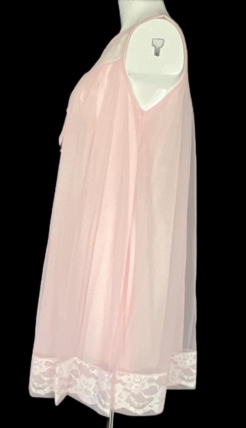 Vintage Sears Baby Pink Sissy Prissy Chiffon & Nylon Fluff Babydoll ...