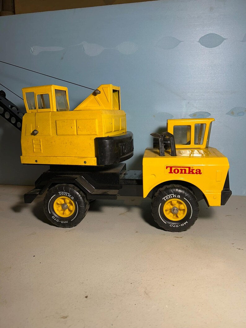 Vintage Tonka Truck Mighty Crane Yellow Pressed Steel - Etsy