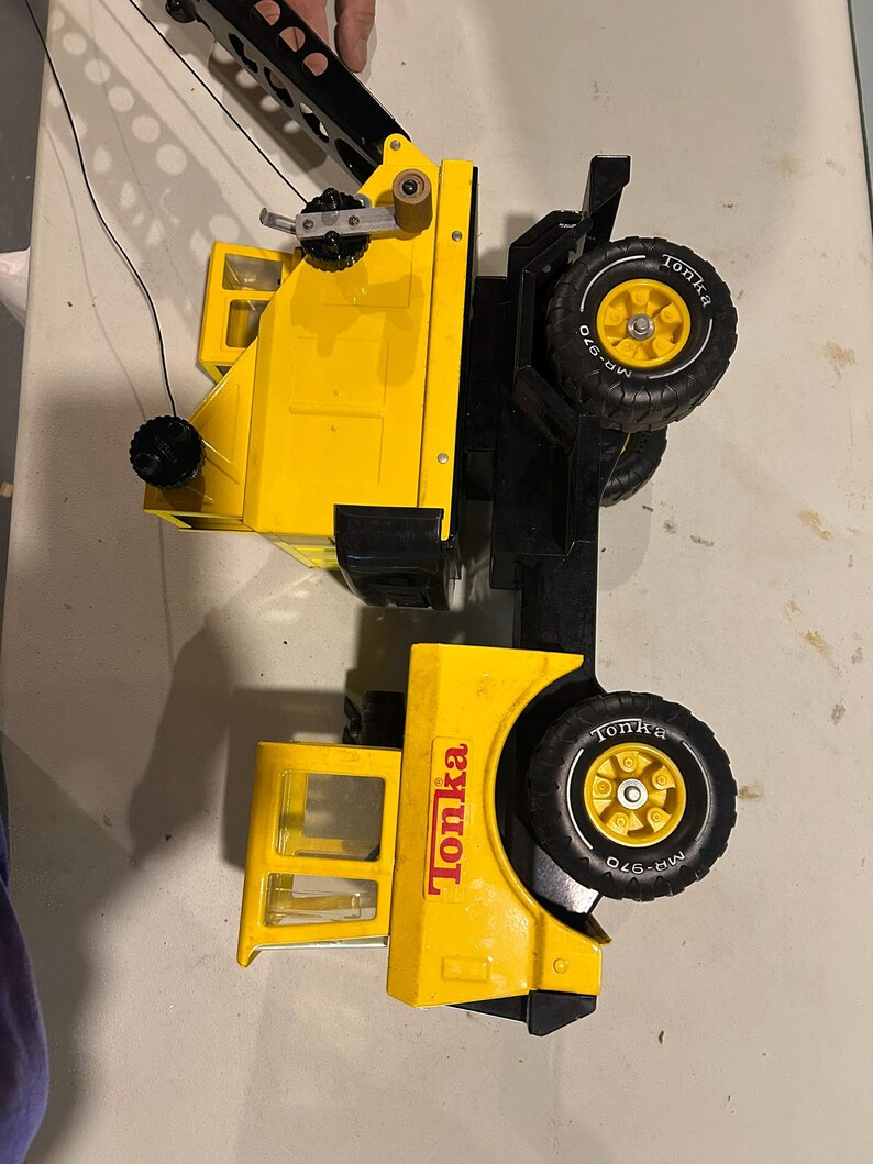 Vintage Tonka Truck Mighty Crane Yellow Pressed Steel - Etsy