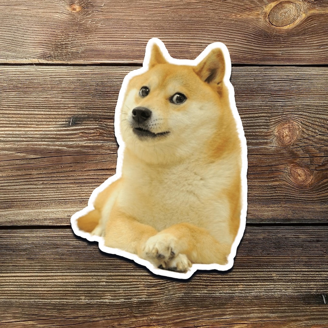 Funny Doge Meme Sticker: Waterproof Vinyl Decal for Laptop, Water ...