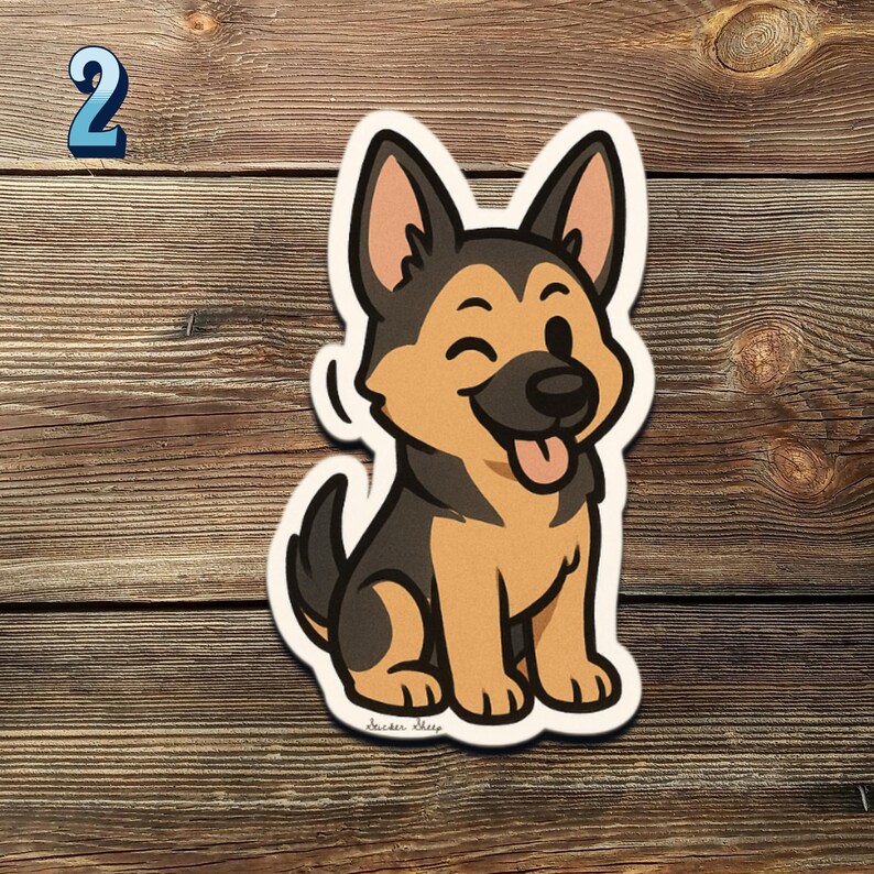 German Shepherd Sticker Pack | Chibi GSD Vinyl Decals - Etsy