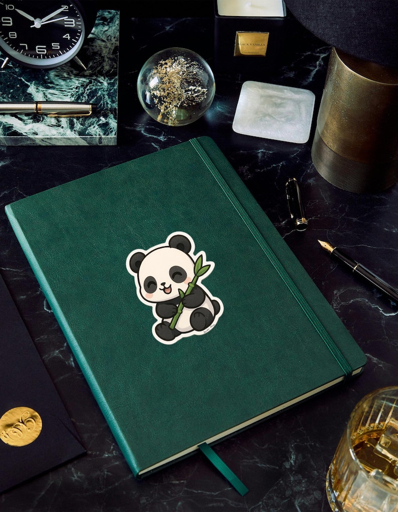 Chibi Panda Sticker – Kawaii Bamboo Vinyl Decal With Sitting Panda ...