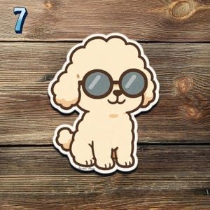 Poodle Sticker Pack – Cute Chibi Poodle Dog Vinyl Decals | Kawaii Puppy ...