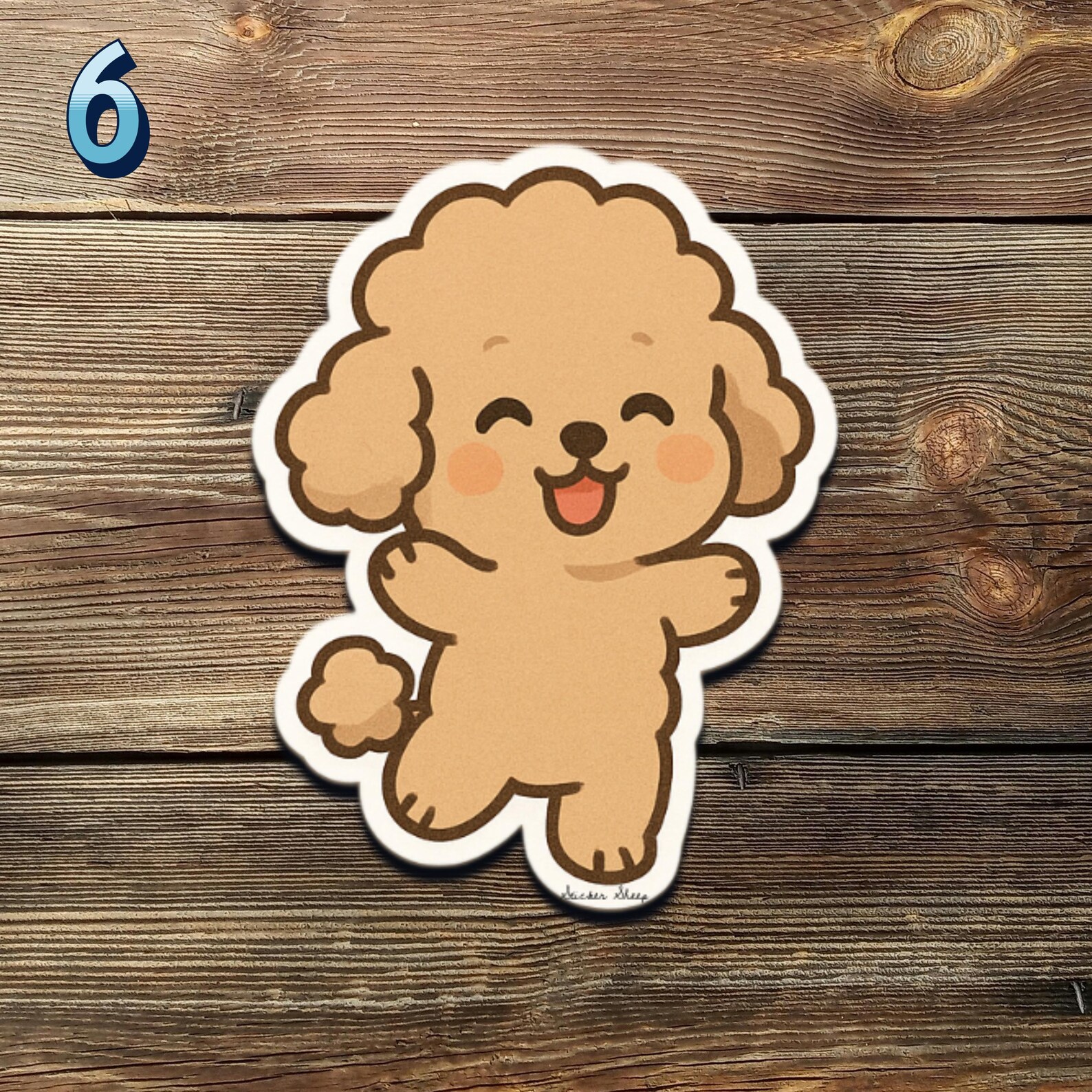 Poodle Sticker Pack – Cute Chibi Poodle Dog Vinyl Decals | Kawaii Puppy ...