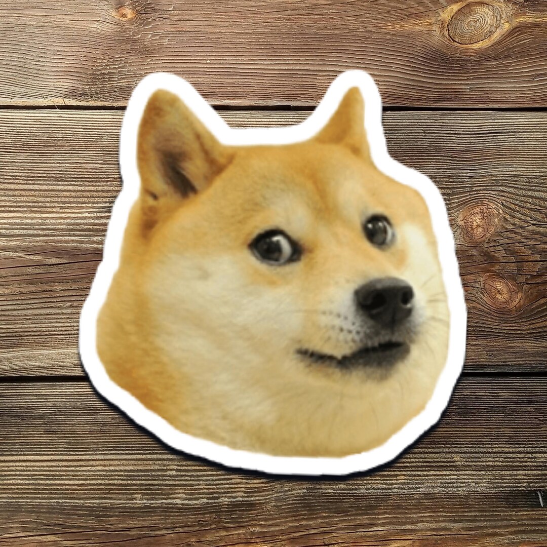 Doge Meme Sticker: Funny Shiba Inu Vinyl Decal - Laptop, Water Bottle ...