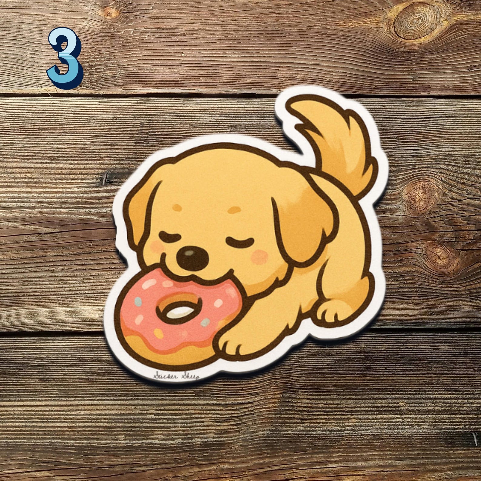 Golden Retriever Sticker Pack – Cute Chibi Dog Vinyl Decals | Fun ...