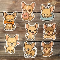 Chiweenie Vinyl Stickers - Etsy