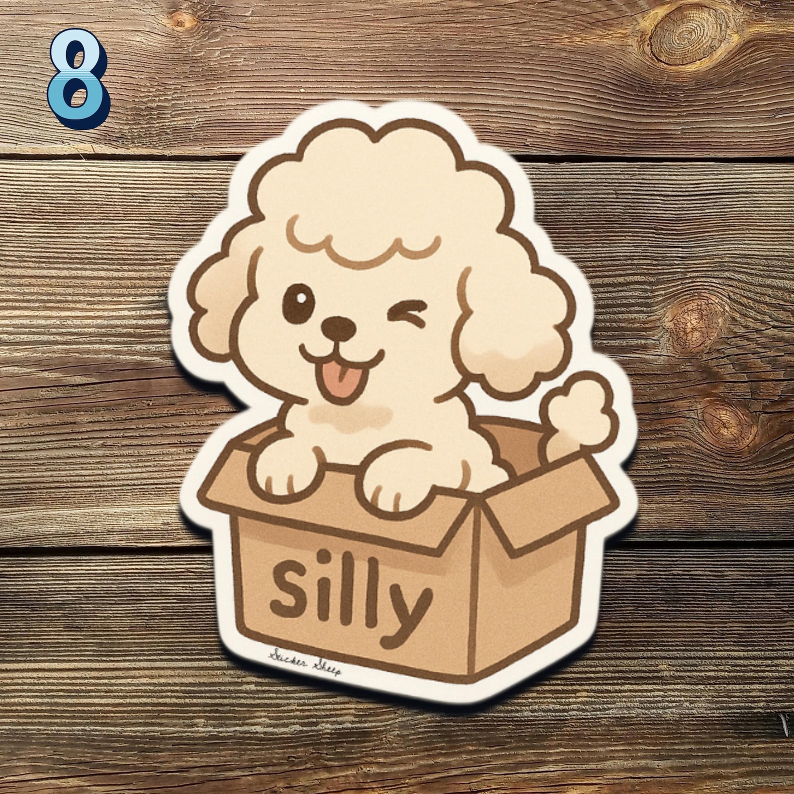 Poodle Sticker Pack – Cute Chibi Poodle Dog Vinyl Decals | Kawaii Puppy ...