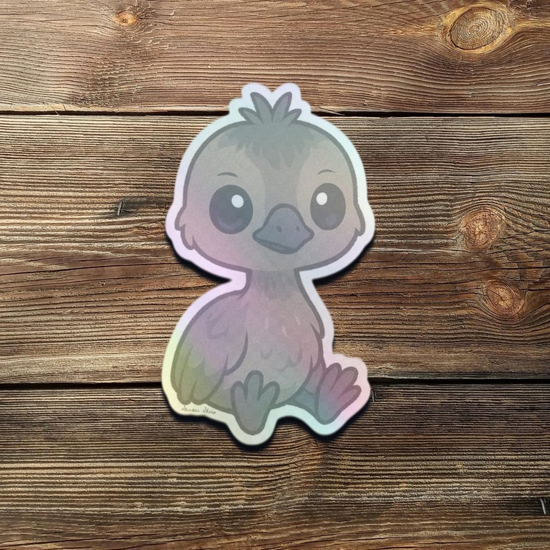 Chibi Emu Sticker – Cute Kawaii Emu Vinyl Decal | Funny Bird Waterproof ...