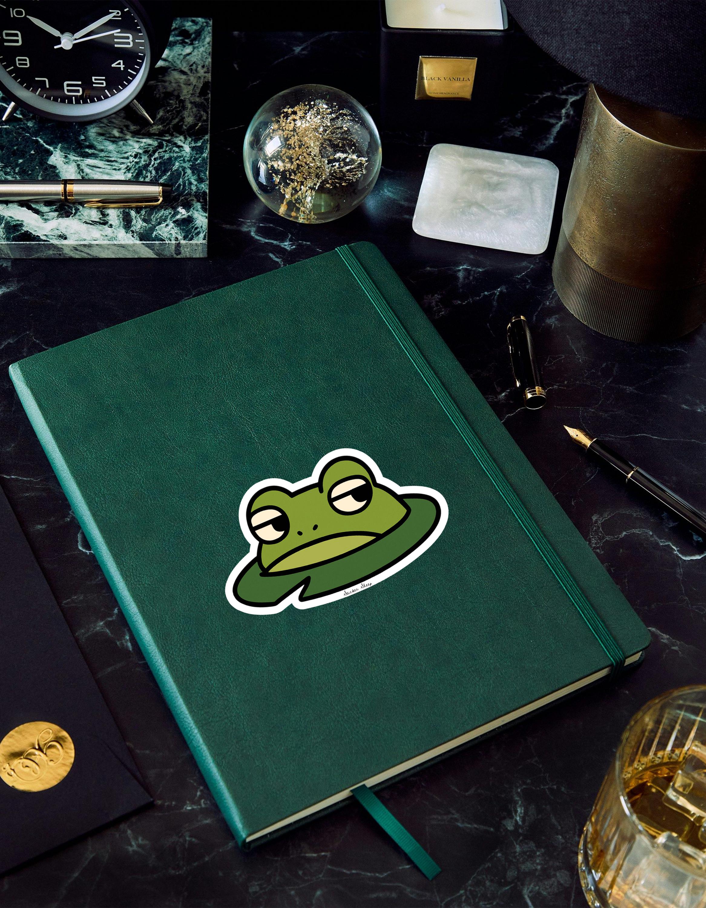 Suspicious Frog Sticker: Funny Sassy Vinyl Decal - Etsy