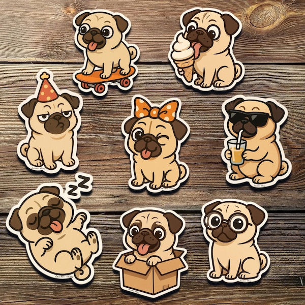 Pug Sticker - Etsy