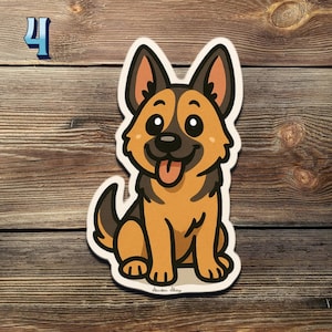 German Shepherd Sticker Pack | Chibi GSD Vinyl Decals - Etsy