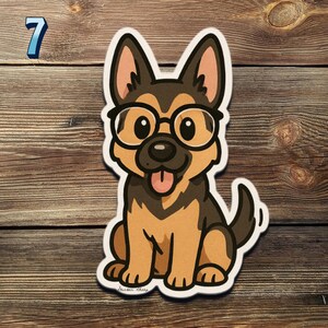 German Shepherd Sticker Pack | Chibi GSD Vinyl Decals - Etsy