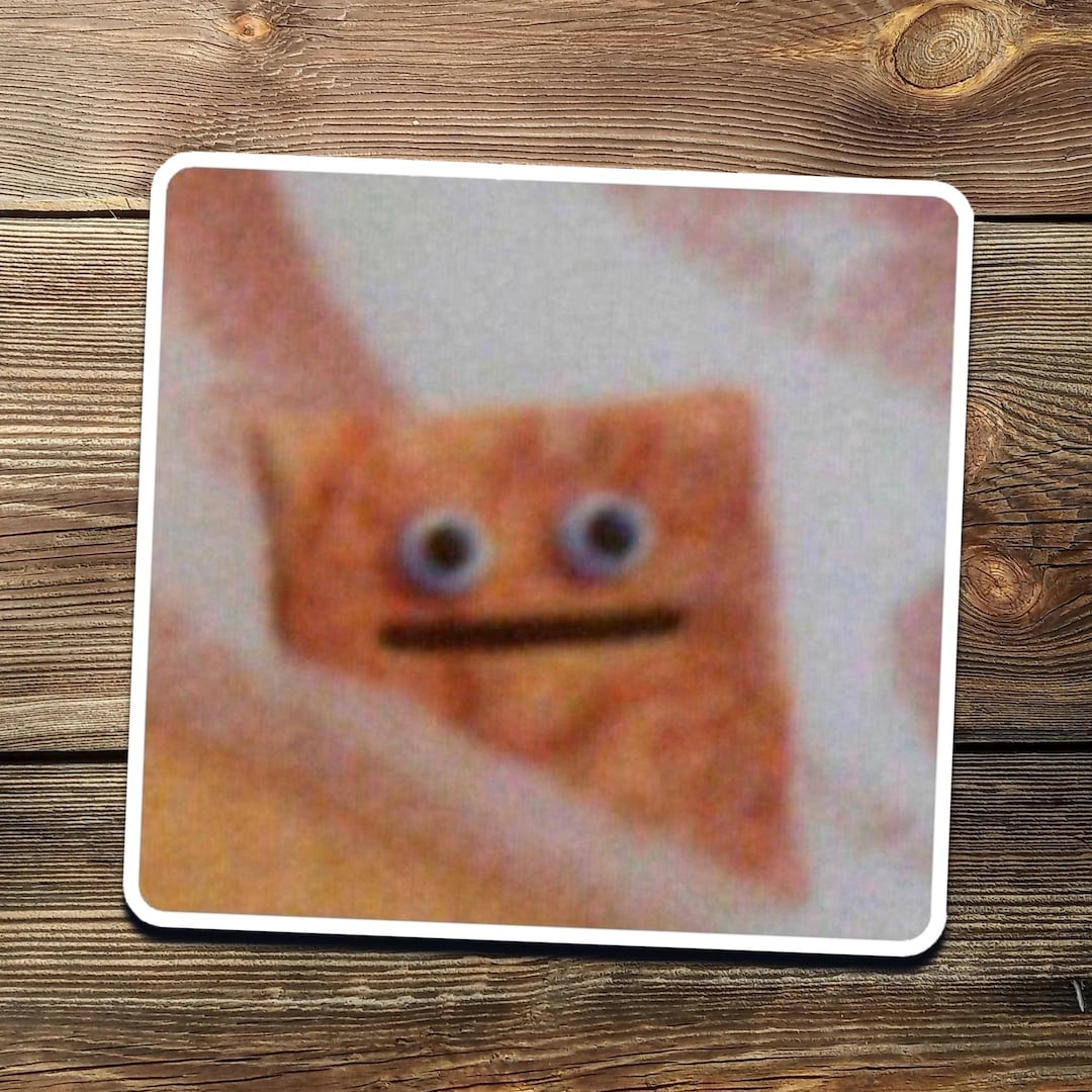 Cursed Cinnamon Toast Crunch Sticker: Funny Meme Decal With Googly Eyes ...