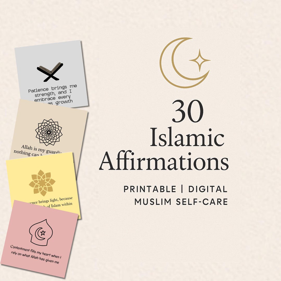 Islamic Affirmation Printables, Muslim Kids Education (PDF) - Etsy
