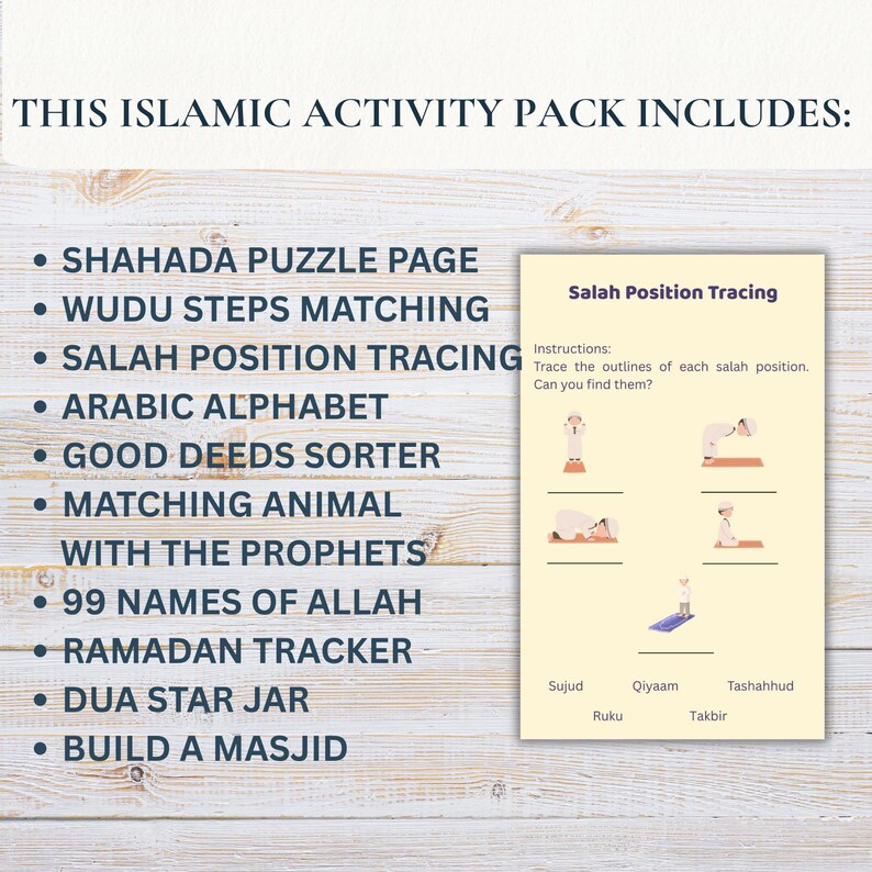 Islamic Busy Book: Muslim Kids Learning Activities (digital Download A4 ...