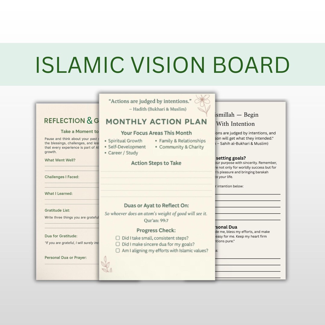 2026 Islamic Vision Board Printable, Goal Setting (PDF) - Etsy Australia