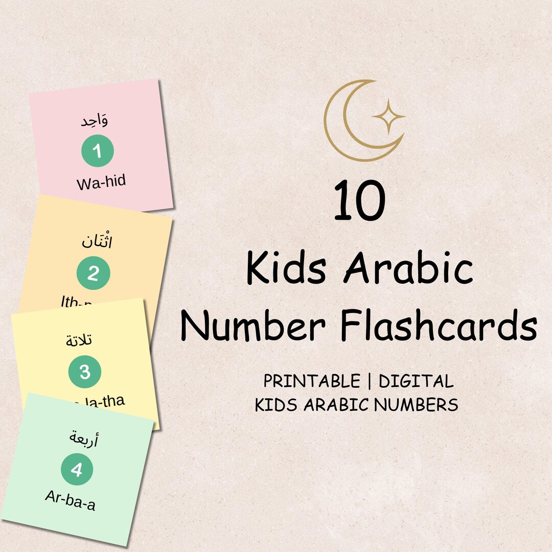 Arabic Number Flashcards Printable, Kids Learning (PDF) - Etsy Australia