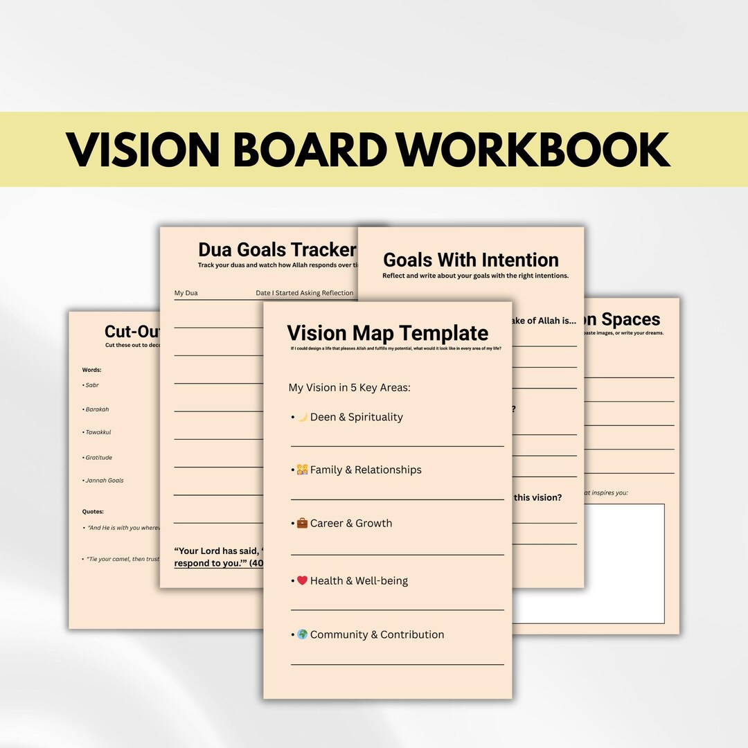 Islamic Vision Board Kit: Muslim Goal Planner (digital PDF) - Etsy UK