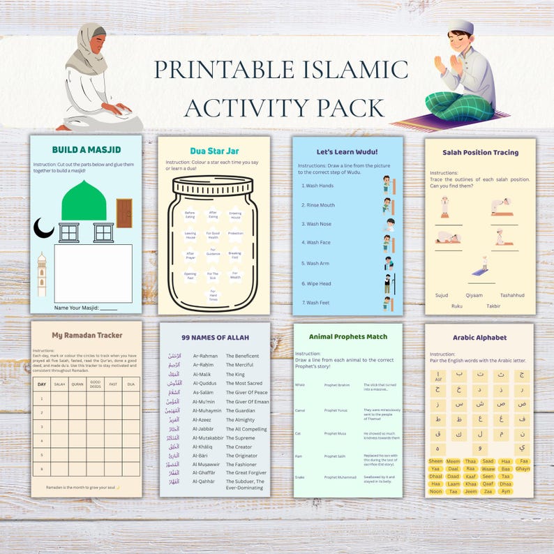 Islamic Busy Book: Muslim Kids Learning Activities (digital Download A4 ...