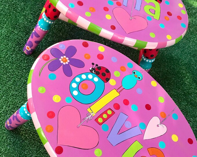 Little Girl's Step Stool Potty Training Stool Colorful - Etsy