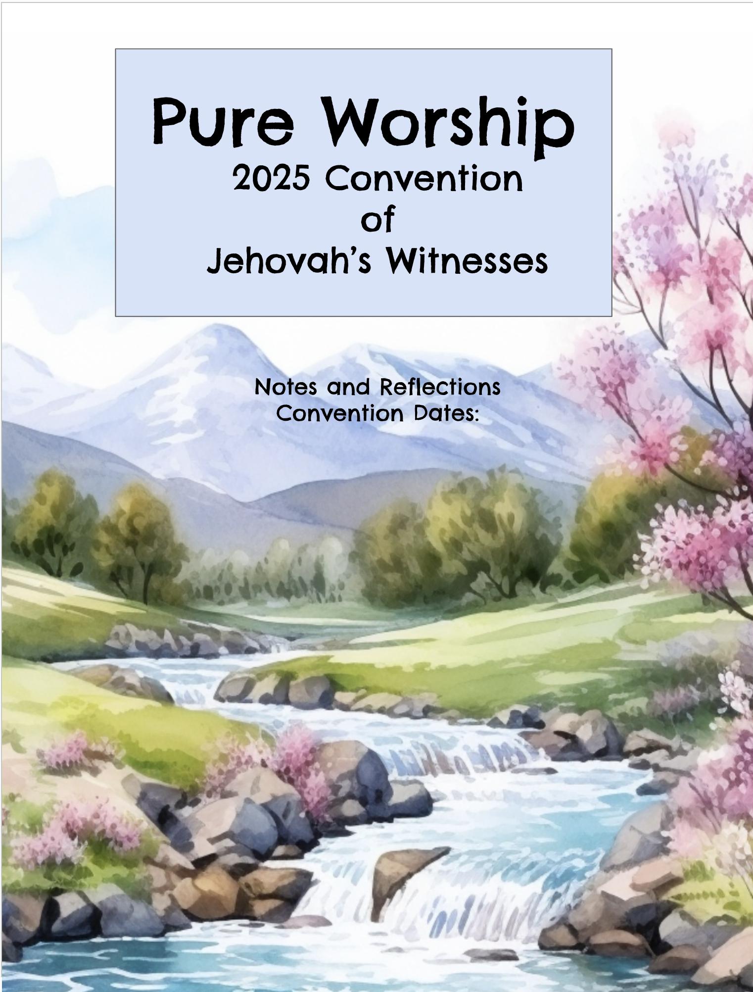 Pure Worship Convention Notebook, JW Notebook, Jehovah's Witness ...