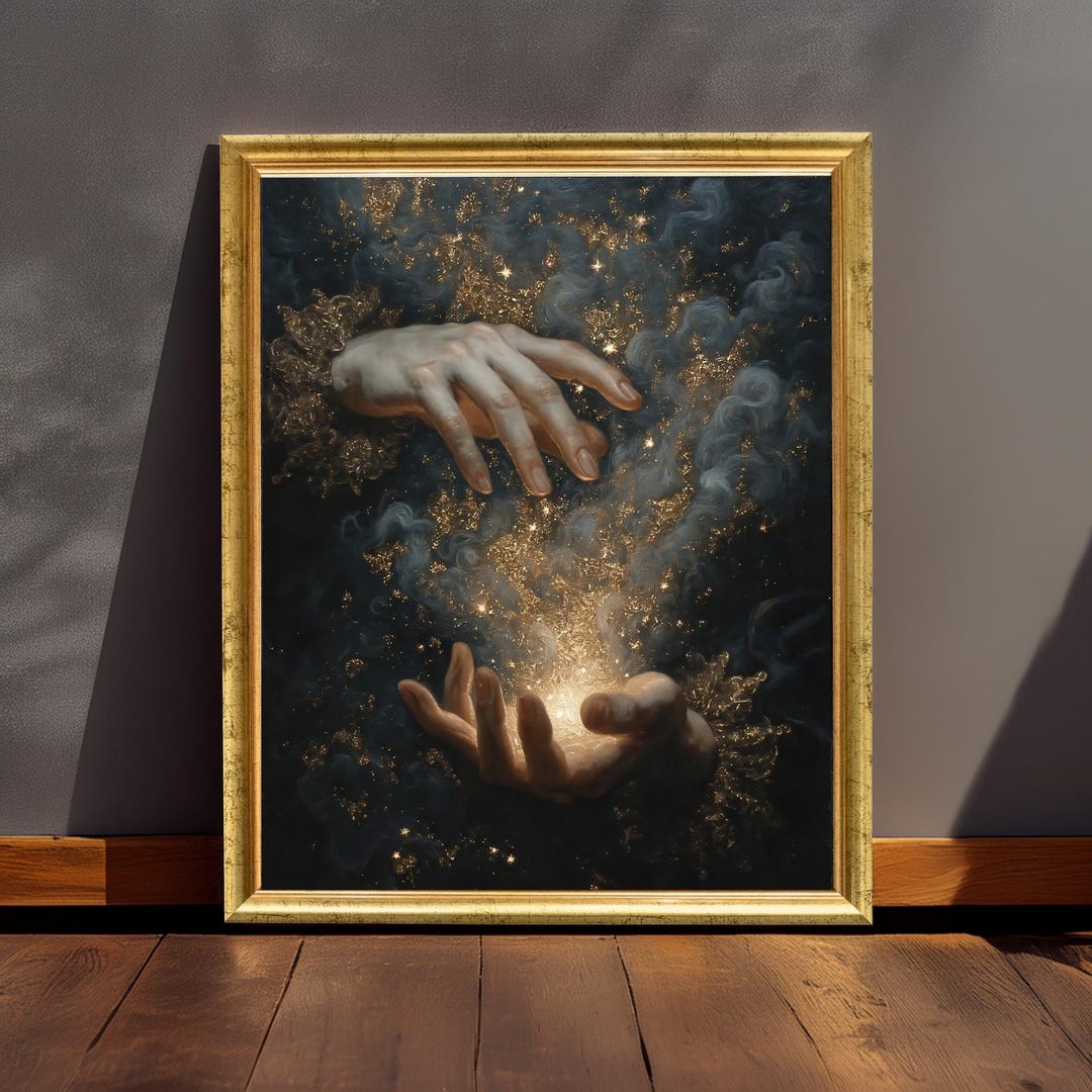 Mystical Magician Hands Art Print, Magical Fantasy Wall Decor ...