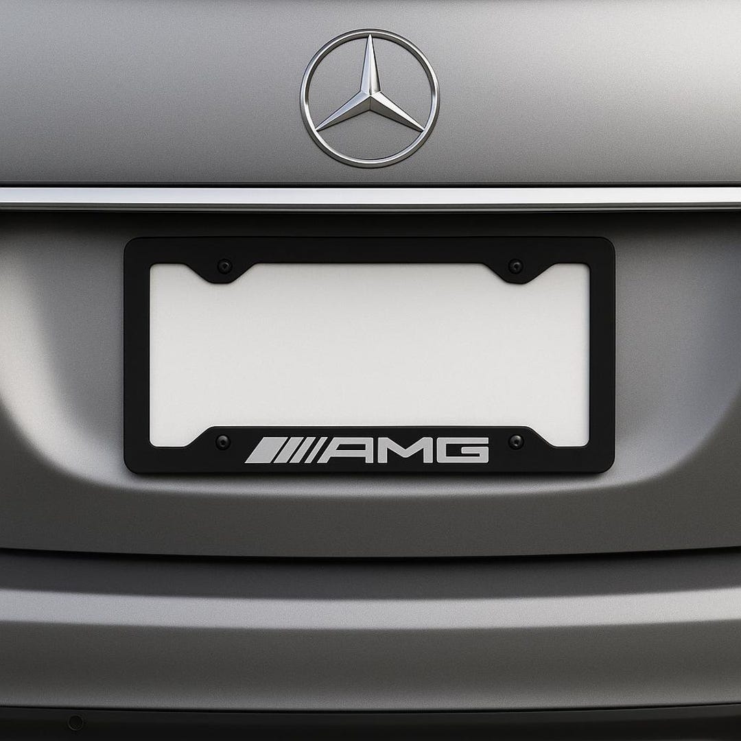 Mercedes AMG - Stylish Metal License Plate Frame | Custom Car Accessory ...