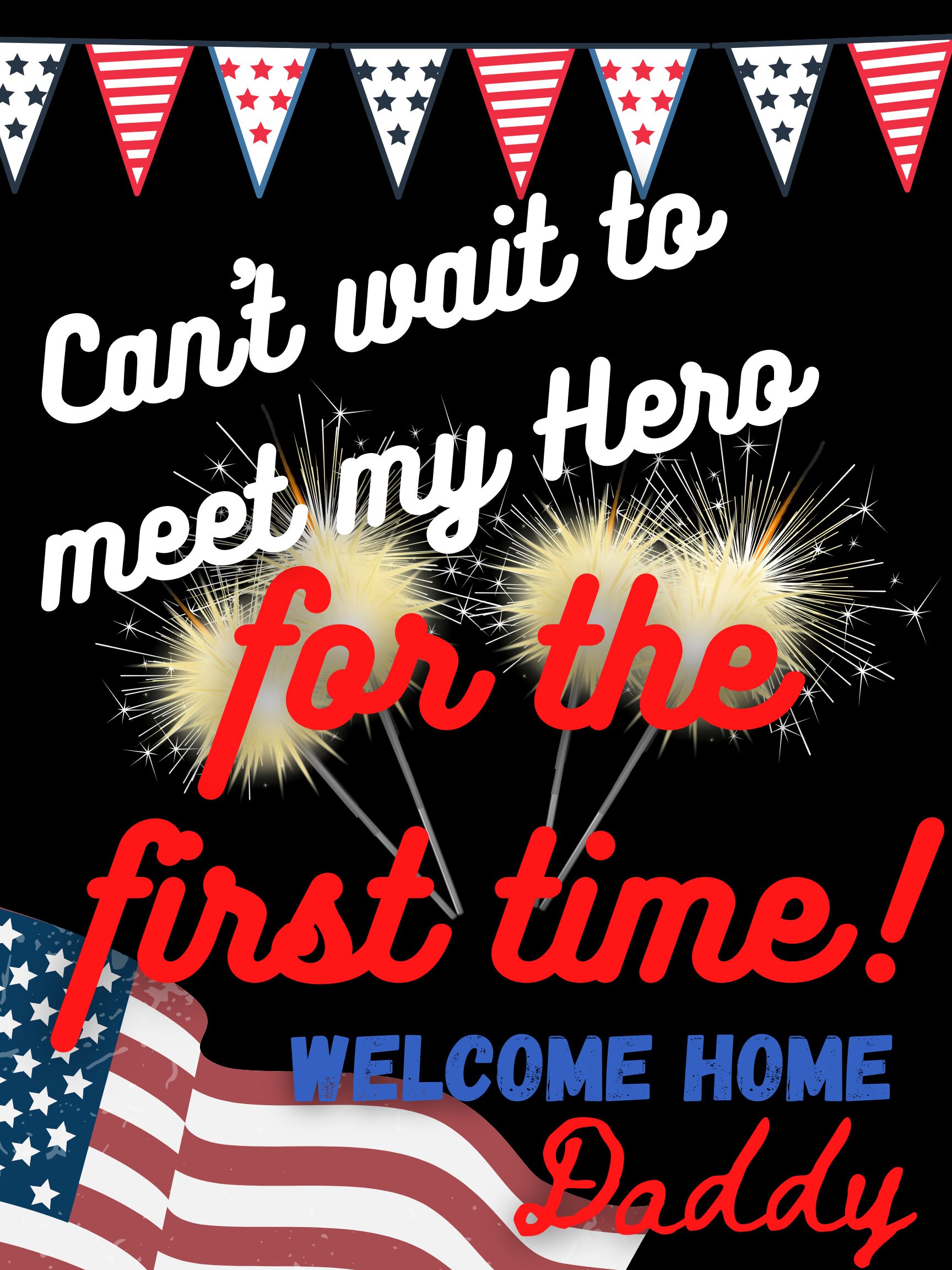Military Homecoming Welcome Home Poster- Kids Meet Dad Poster - Etsy