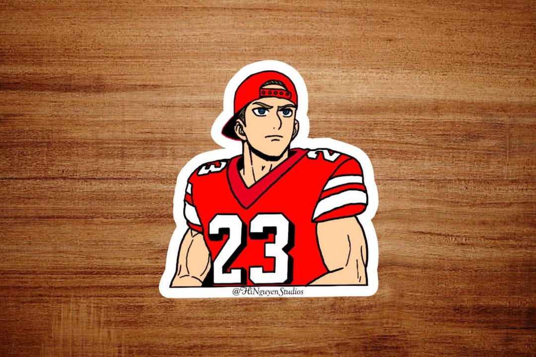 Christian Mccaffrey Demon Slaying Anime Sticker | SF 49ers | - Etsy