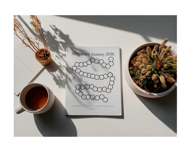 Lent 2026 Sacrifice Tracker Printable | Catholic Lenten Journey ...