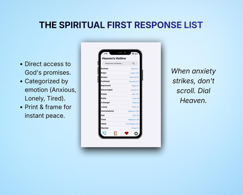 Spiritual First Response Kit: Bible Verse Emergency Numbers & Panic ...
