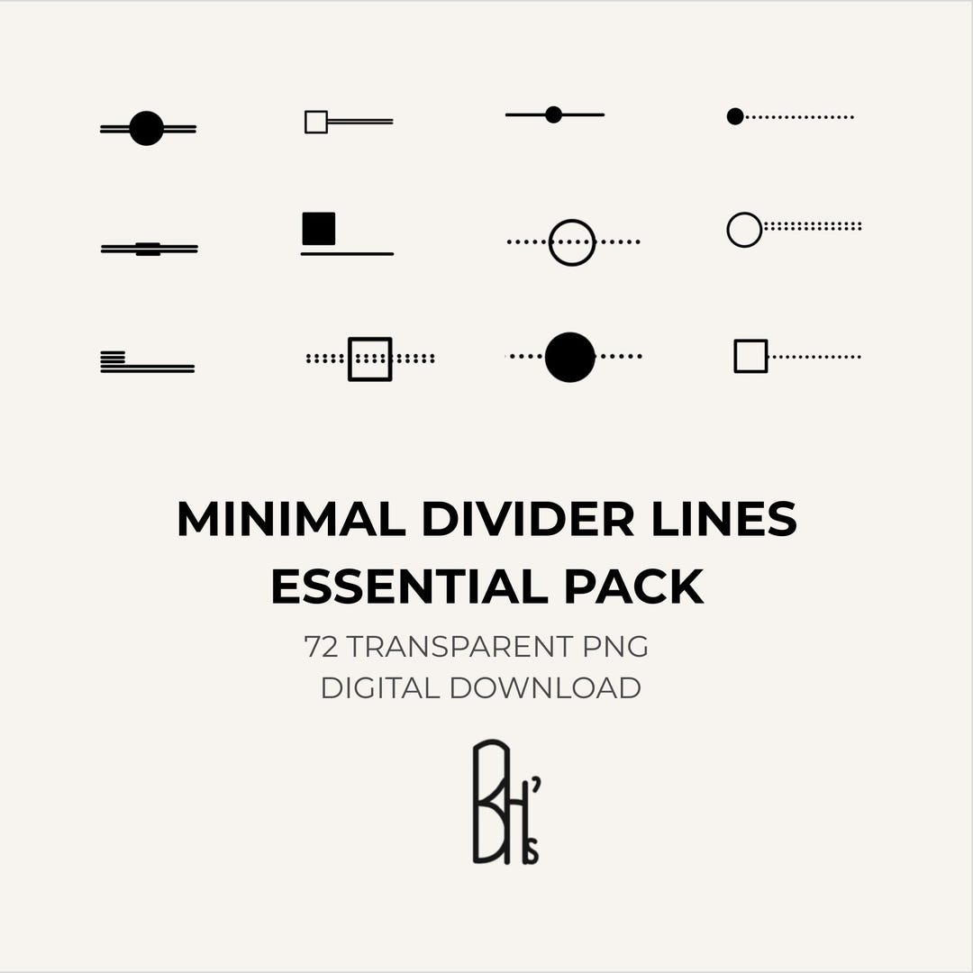 72 Minimal Divider Lines and Separators PNG - Essential Divider Pack ...