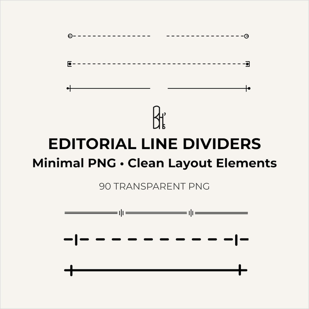 Editorial Line Dividers PNG | 90 Minimal Divider Lines | Clean & Modern ...