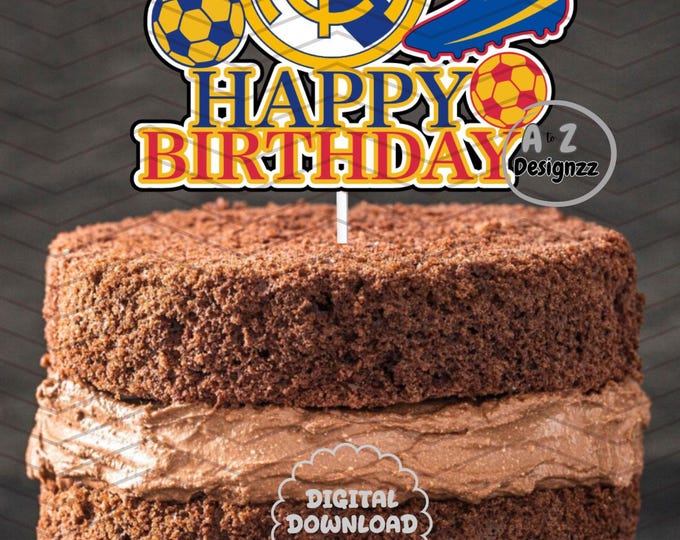 Real Madrid Cake Topper | Printable Football Player Decor | Custom ...