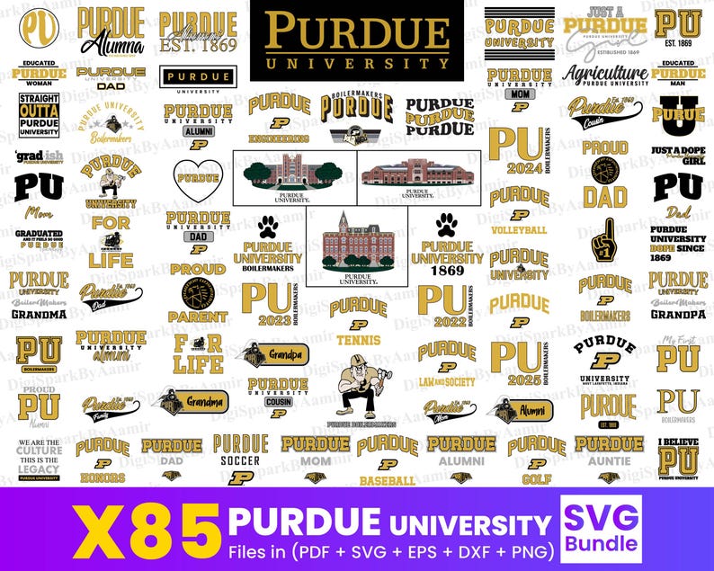 USA MADE Purdue University Svg Bundle PU Boilermakers Svg Purdue 1869 ...