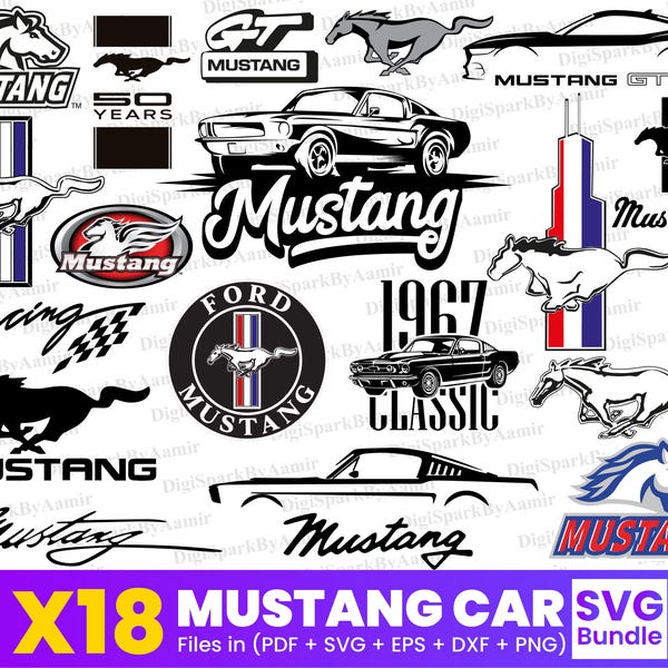Mustang Svg - Etsy