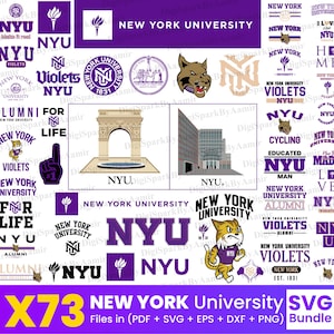 New York University Svg Bundle Pack of 73 NYU Png Bundle Violets Png ...