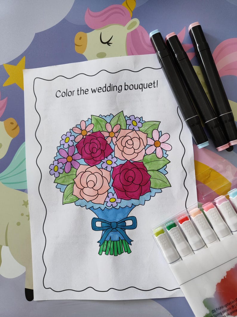 Wedding Activity Book for Kids – Printable Coloring and Games | 10 ...