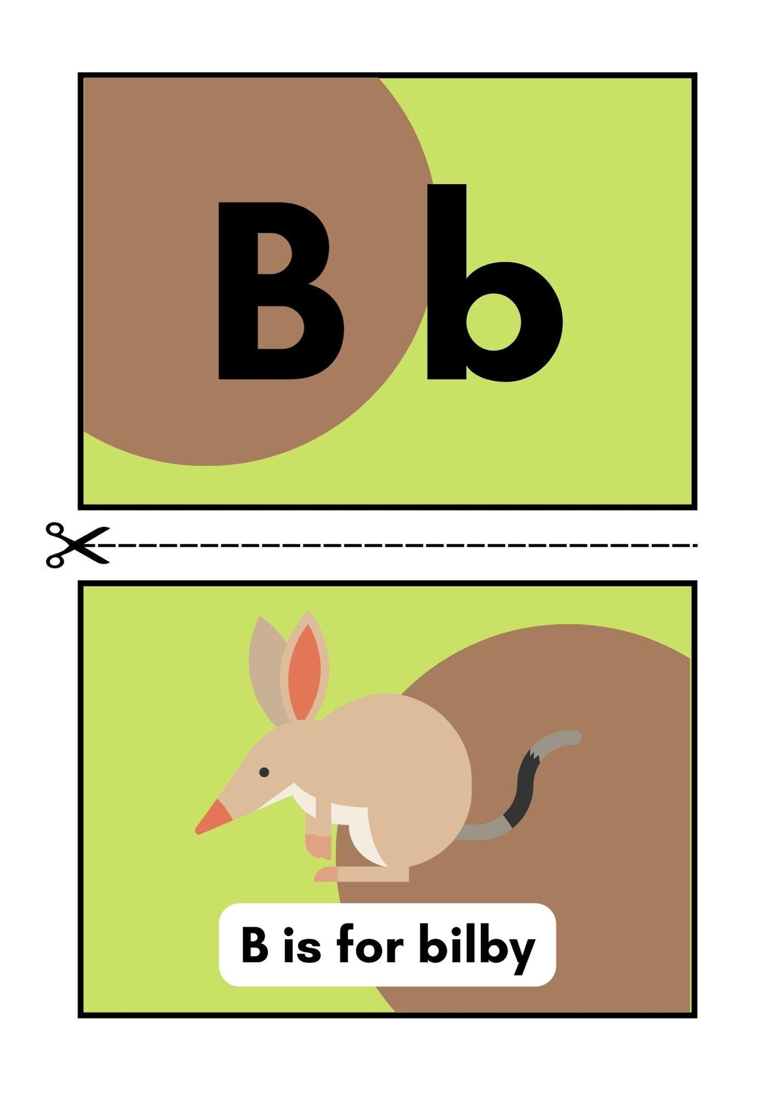 Aussie Animal Alphabet Flashcards: Australian ABC Printable (digital ...