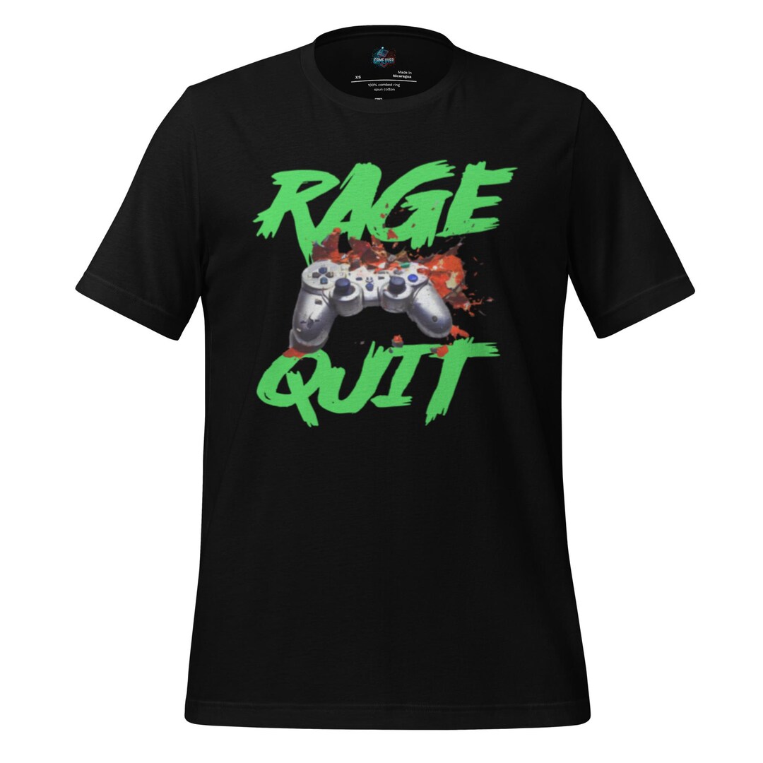 Rage Quit Game Over Gear Cotton Shirt: Broken Controller Design - Etsy
