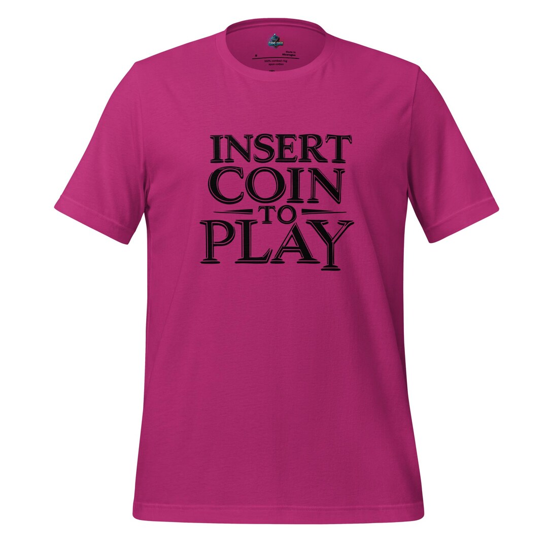 Insert Coins to Continue Gaming Tee: Retro Arcade T-shirt - Etsy