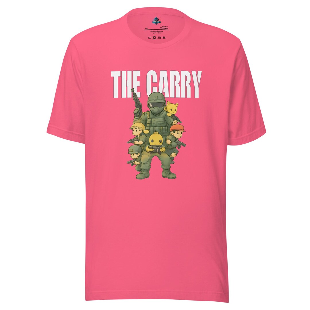 The Carry Gamer Shirt | Anime-style FPS Hero Tee for Squad Leaders ...