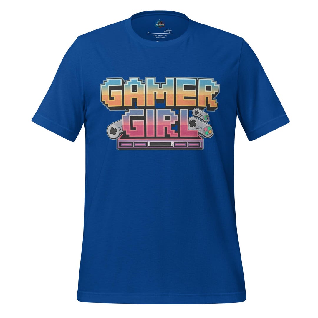 Retro Gamer Girl Shirt – 80s Gaming Tee for Her, Old School Video Game ...