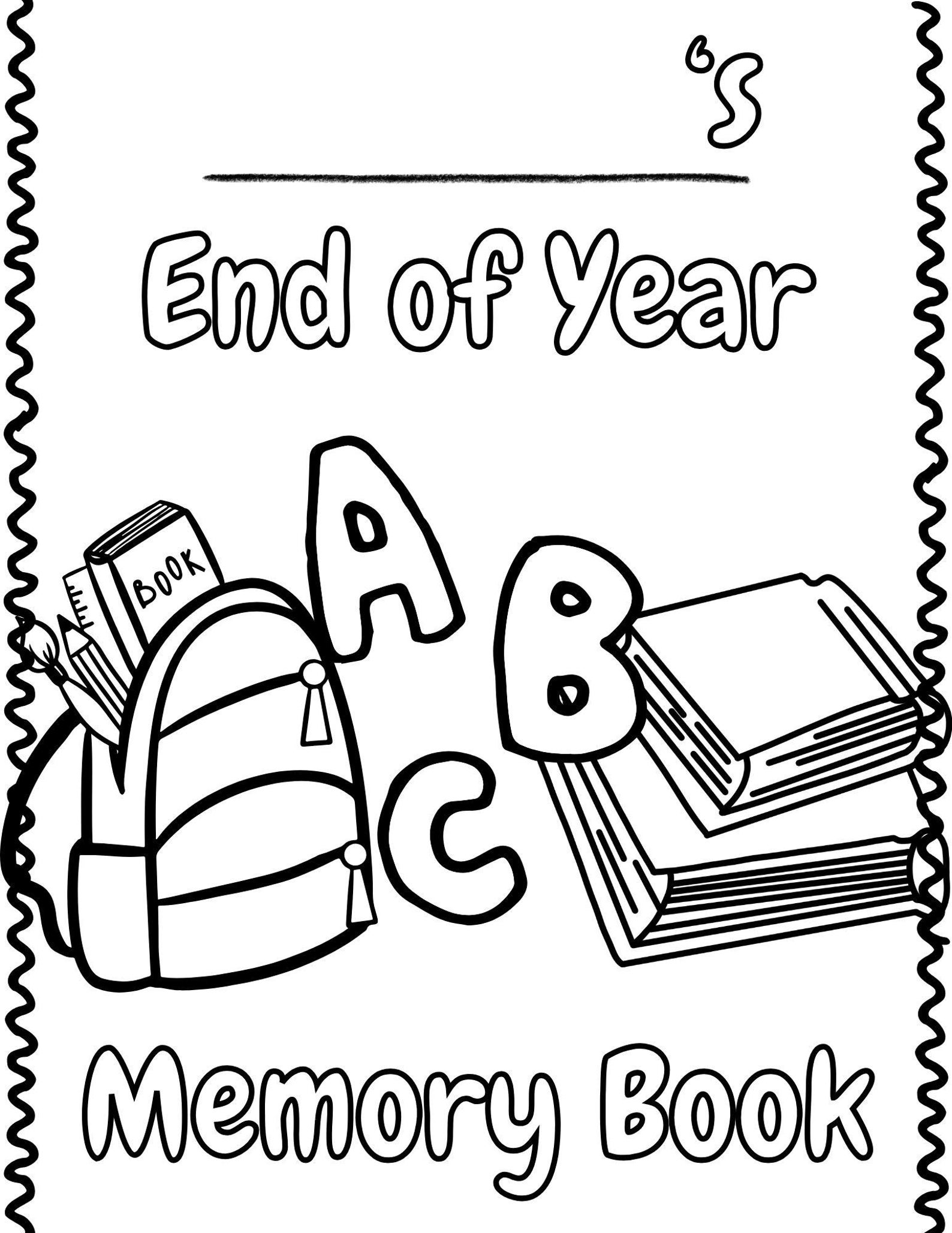 End of School Year- Memory Book - Etsy