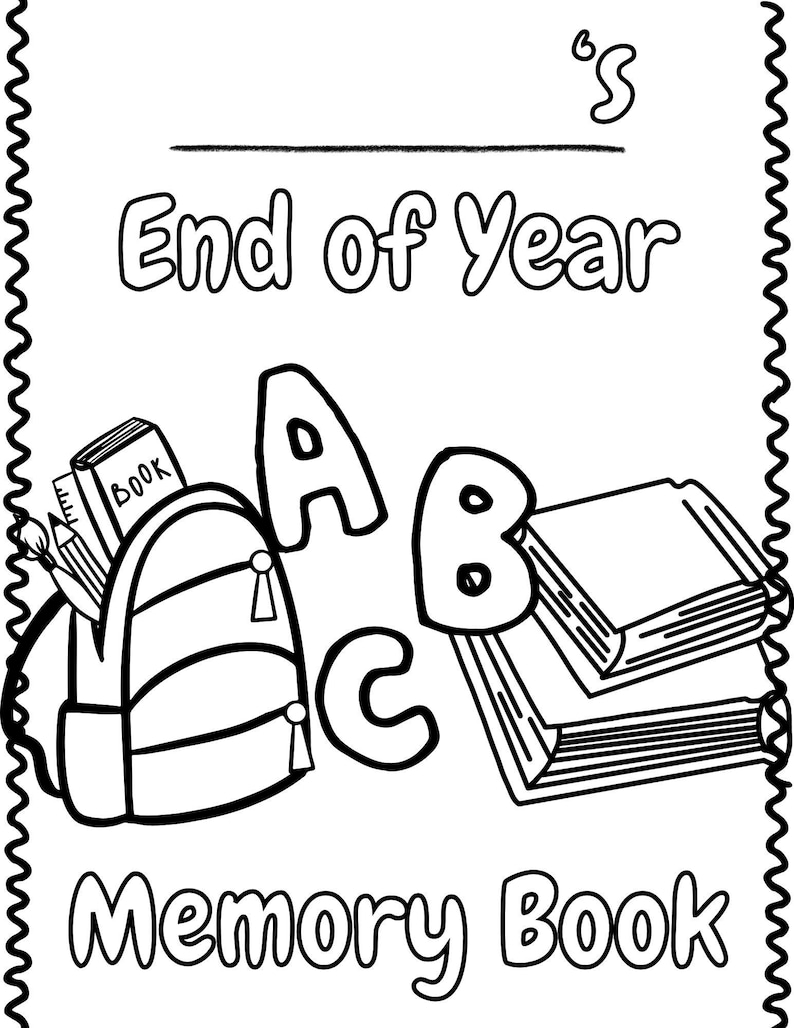 End of School Year- Memory Book - Etsy