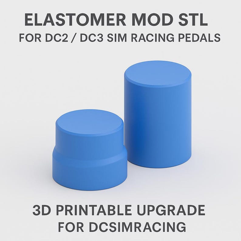Elastomer Upgrade STL for DC2 DC3 Dcsimracing Pedals | Sim Racing Pedal Mod 3D Print - Etsy