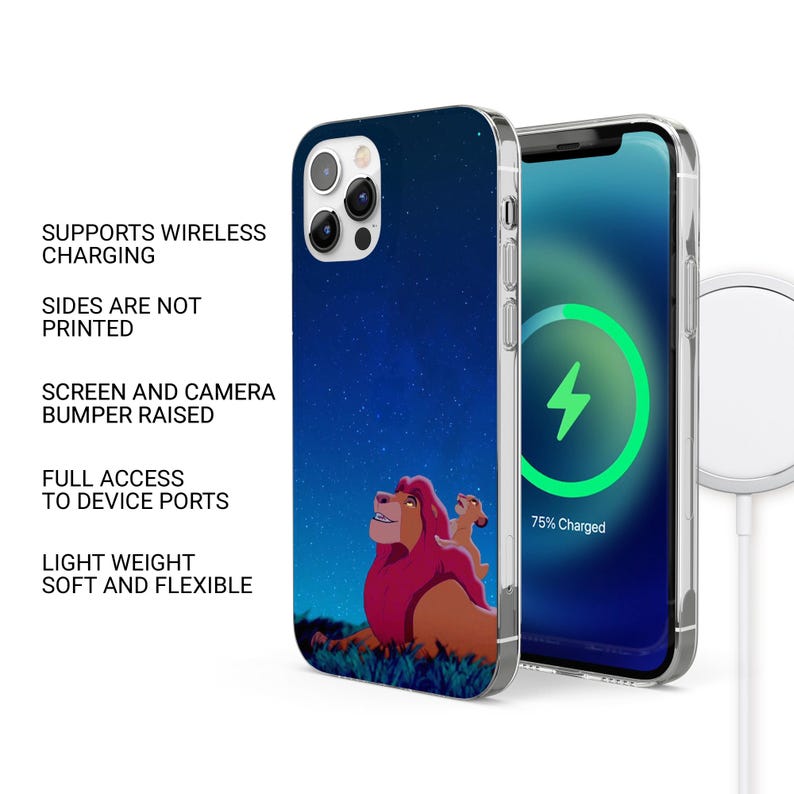 Lion King Phone Case Mufasa Simba Cover for iPhone 17, 17pro, 16, 15 ...