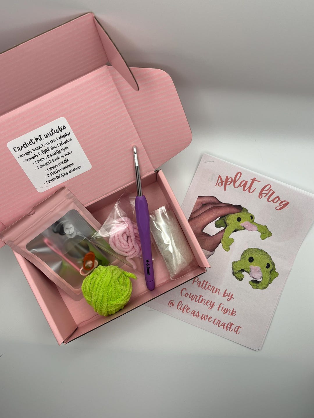 Crochet Kit Splat Frog (pattern Included) - Etsy