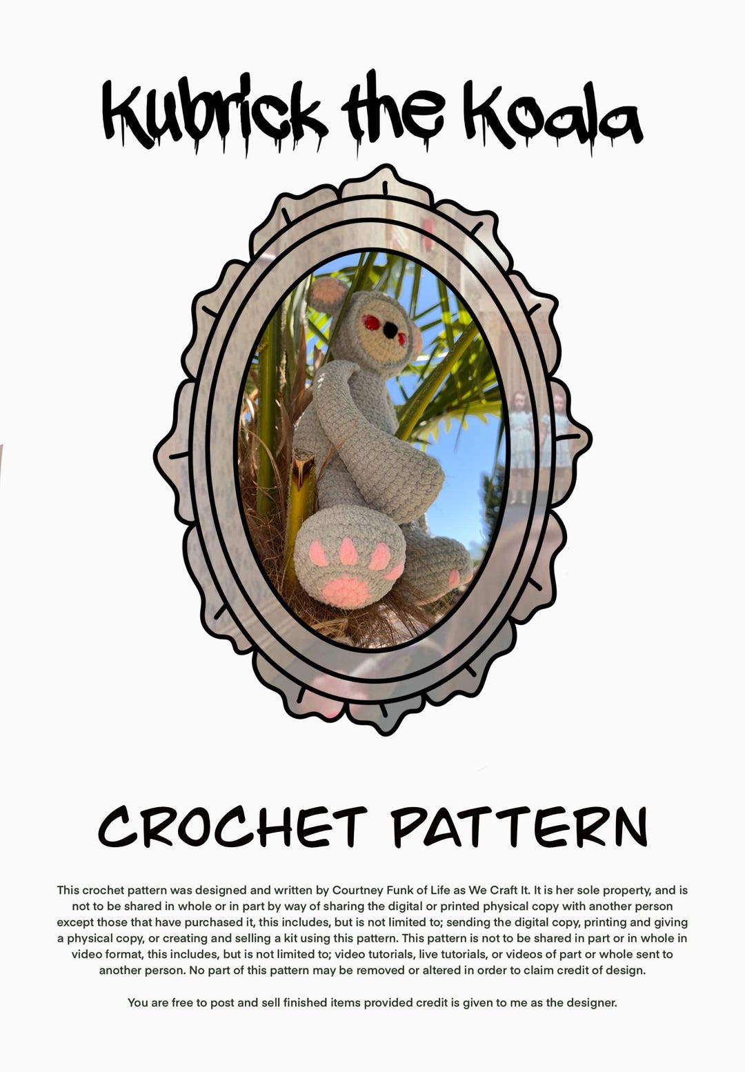 Kubrick the Koala Creepy Cuddler Crochet Pattern - Etsy
